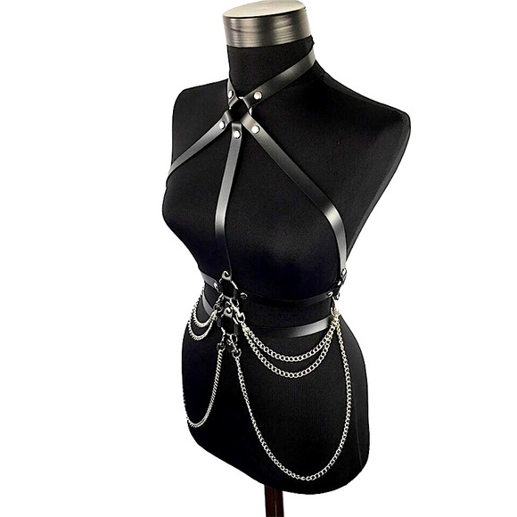 Accessories | Faux Leather Full Body Detachable Chain Harness | Poshmark
